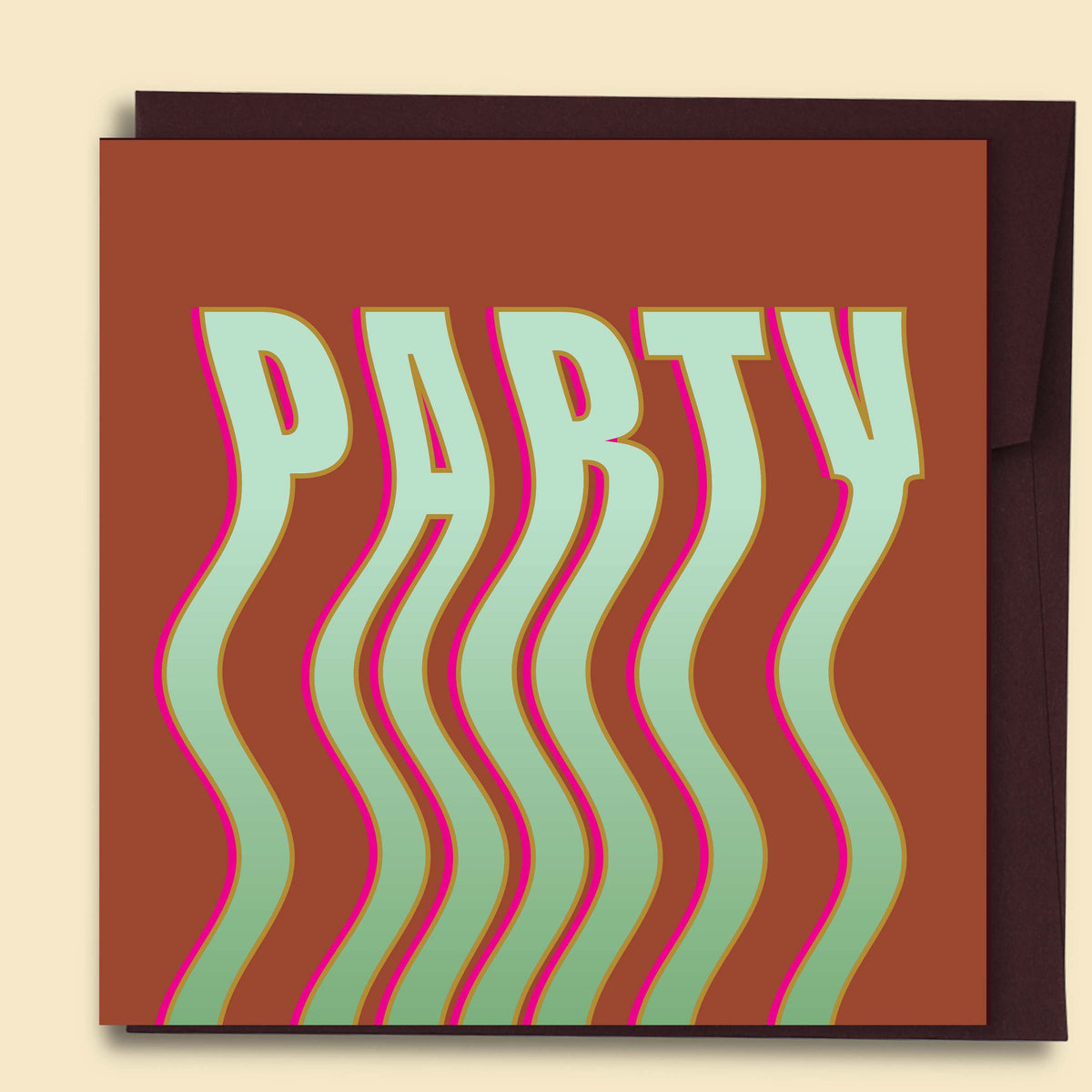Dimensional Party Drop Mint Green Card – Papernest Cards