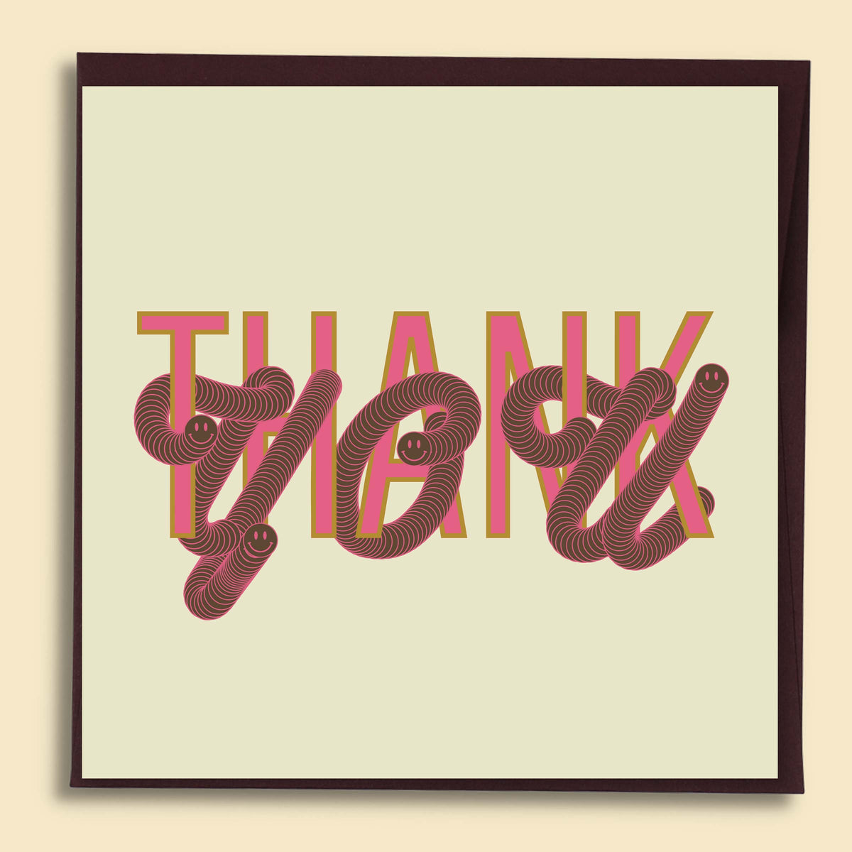 Dimensional Thank You Maroon Card – Papernest Cards